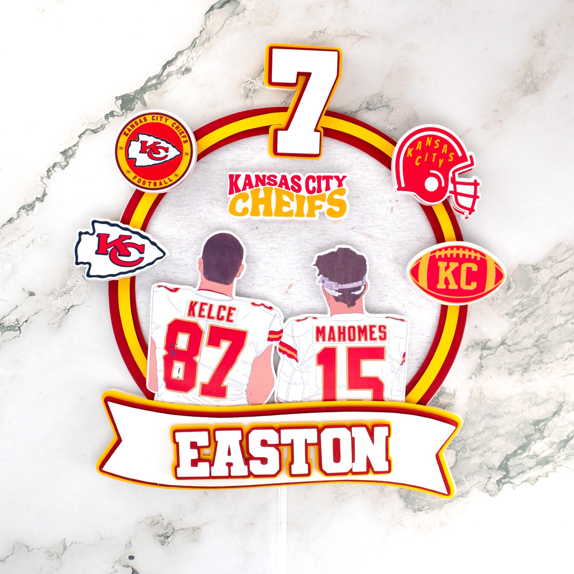 Personalized Kansas City Chiefs Cake Topper: Football Birthday Party ...