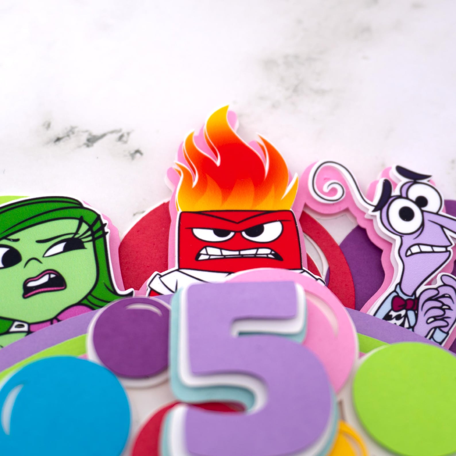 Custom Inside Out 2 Cake Topper: 3D Birthday Party Decoration - Etsy