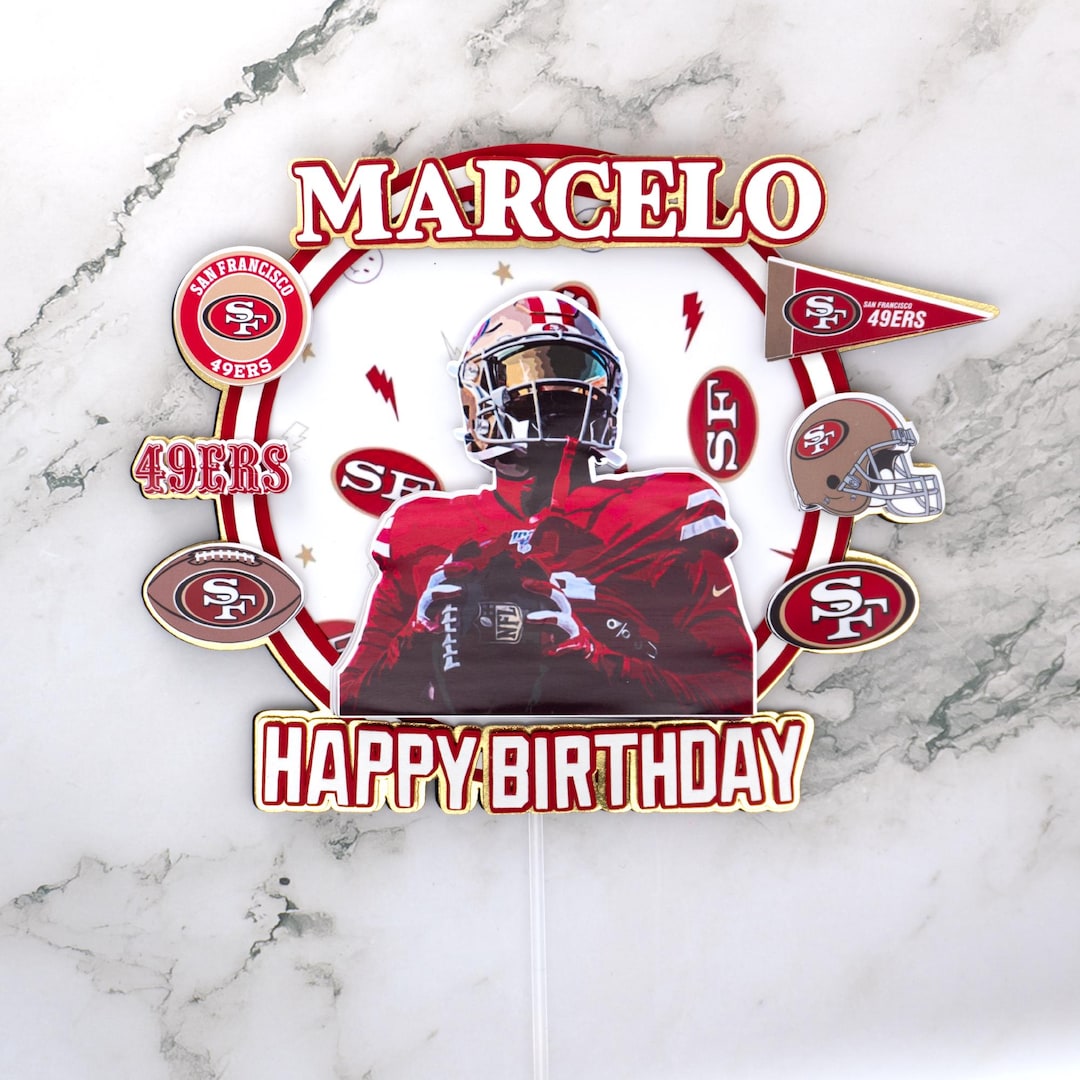 San Francisco 49ers Cake Topper: Custom NFL Birthday Party Decor - Etsy