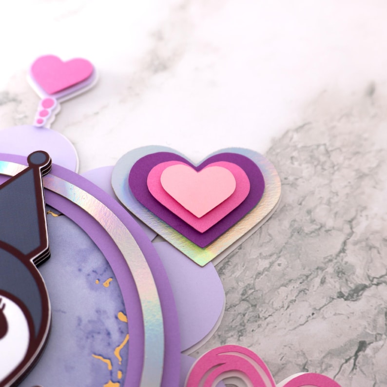 Custom Kuromi Cake Topper - Any Name and Age - Kuromi Topper - Cupcake ...