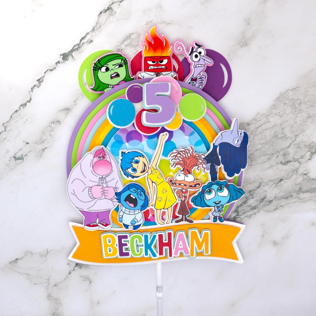 Custom Inside Out 2 Cake Topper: 3D Birthday Party Decoration - Etsy
