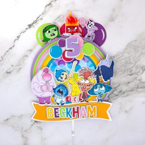 Custom Inside Out 2 Cake Topper: 3D Birthday Party Decoration - Etsy