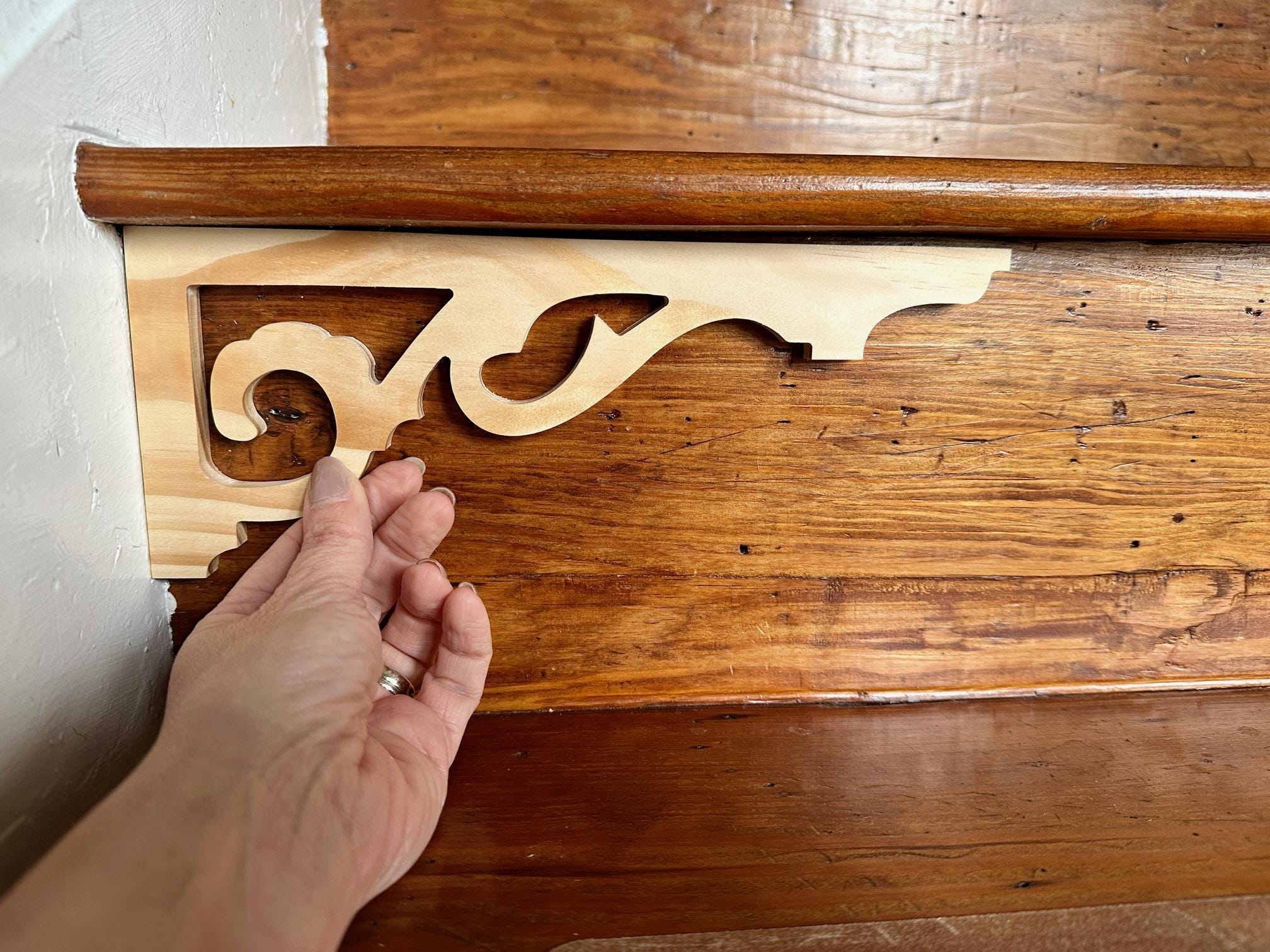 Complete Set of Decorative Stair Riser Brackets W/ a Art Nouveau Flair ...