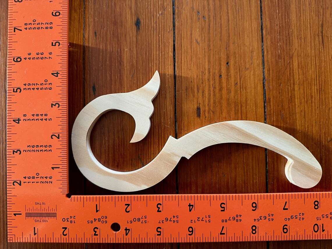 Complete Set of Decorative Tulip Stair Riser Brackets, Real Wood Trim ...