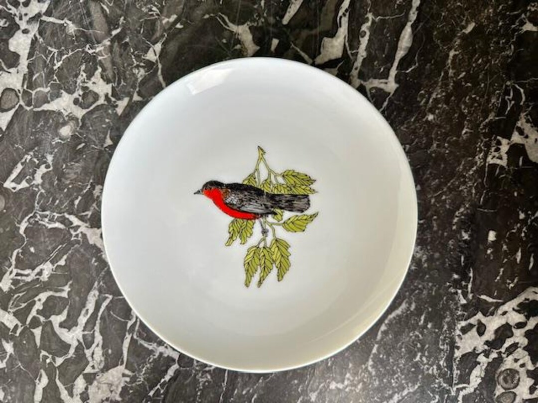 Vintage Fitz and Floyd Robin Plate, 1970's FF Red Breasted Robin ...