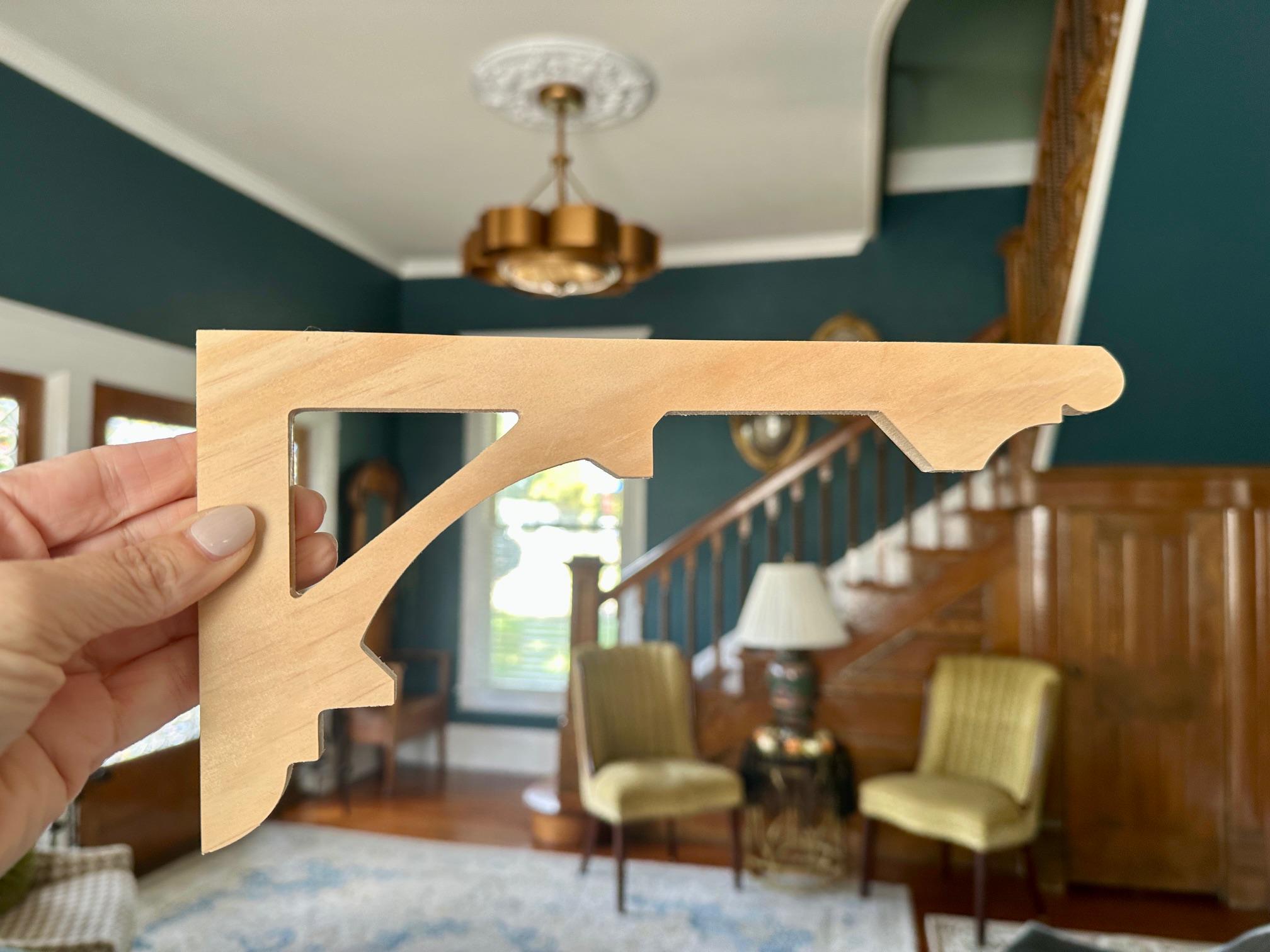 Complete Set of Decorative Key Stair Riser Brackets, Real Wood Trim ...