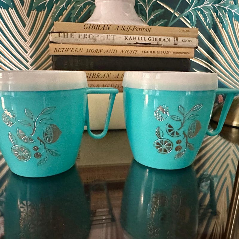 Turquoise Tea Cup - Etsy