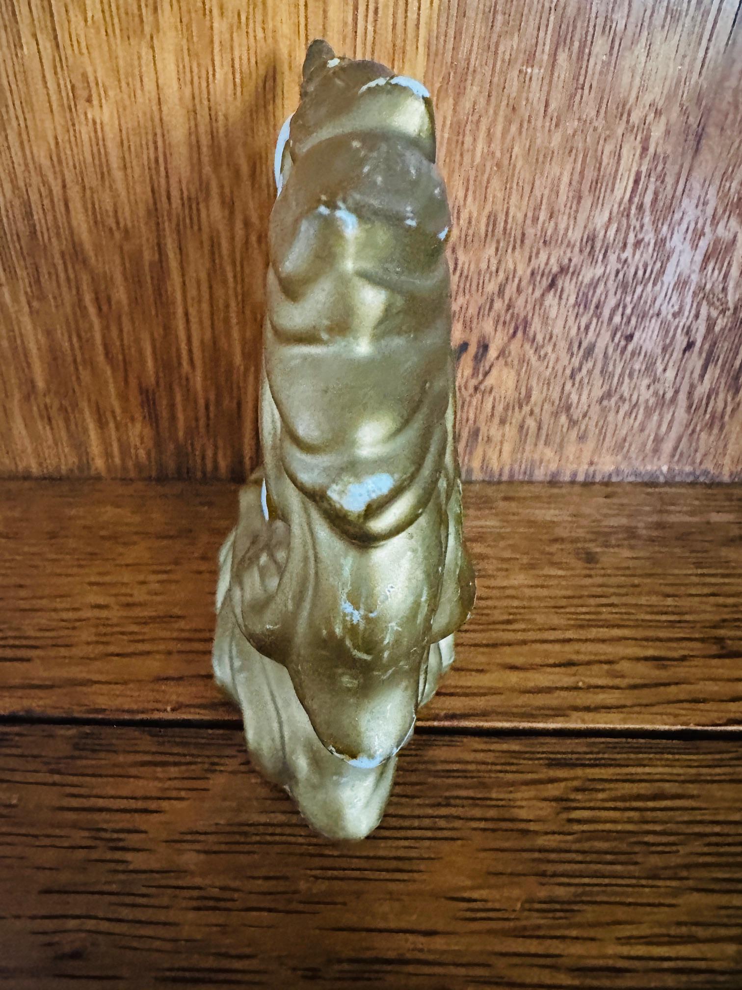 Vintage Unicorn Bust With Gold Paint Accents, White Ceramic Unicorn ...