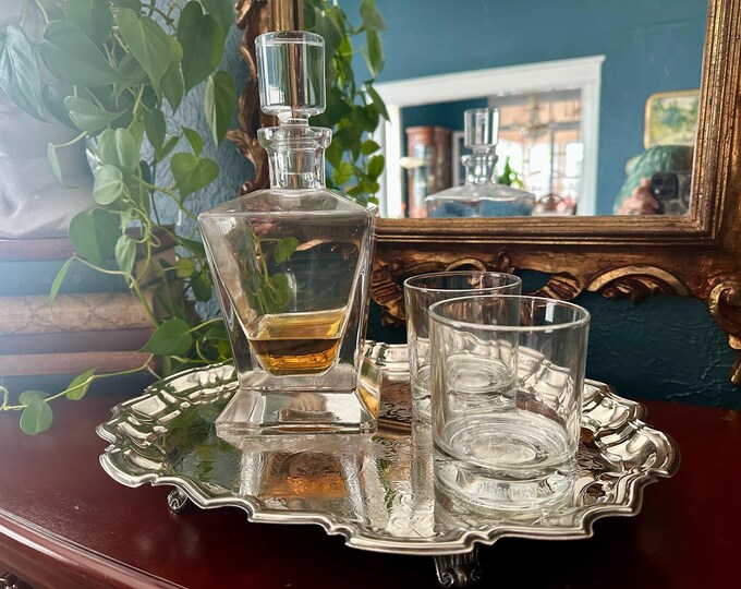 Vintage Whiskey Tray, Eates Silver Plated Footed Tray #1779 ...