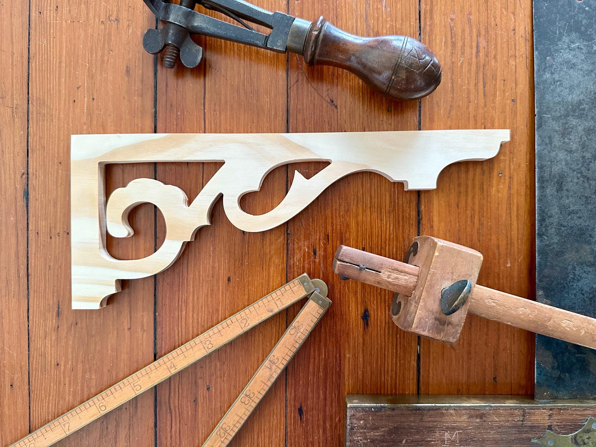 Complete Set of Decorative Stair Riser Brackets W/ a Art Nouveau Flair ...
