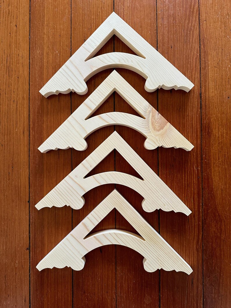 4 Art Deco Solid Wood Decorative Porch Corner Trim, Gingerbread ...
