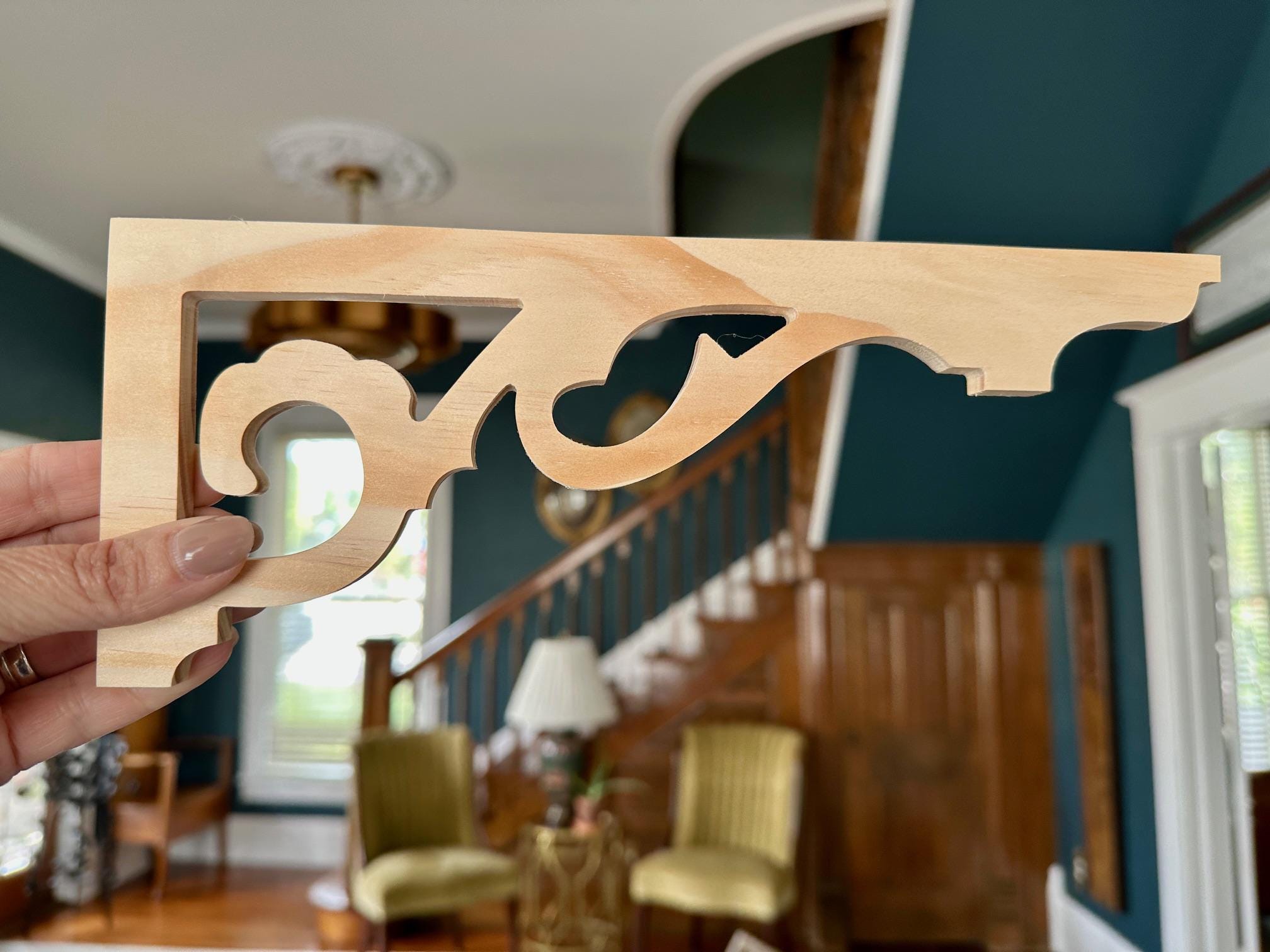 Complete Set of Decorative Stair Riser Brackets W/ a Art Nouveau Flair ...
