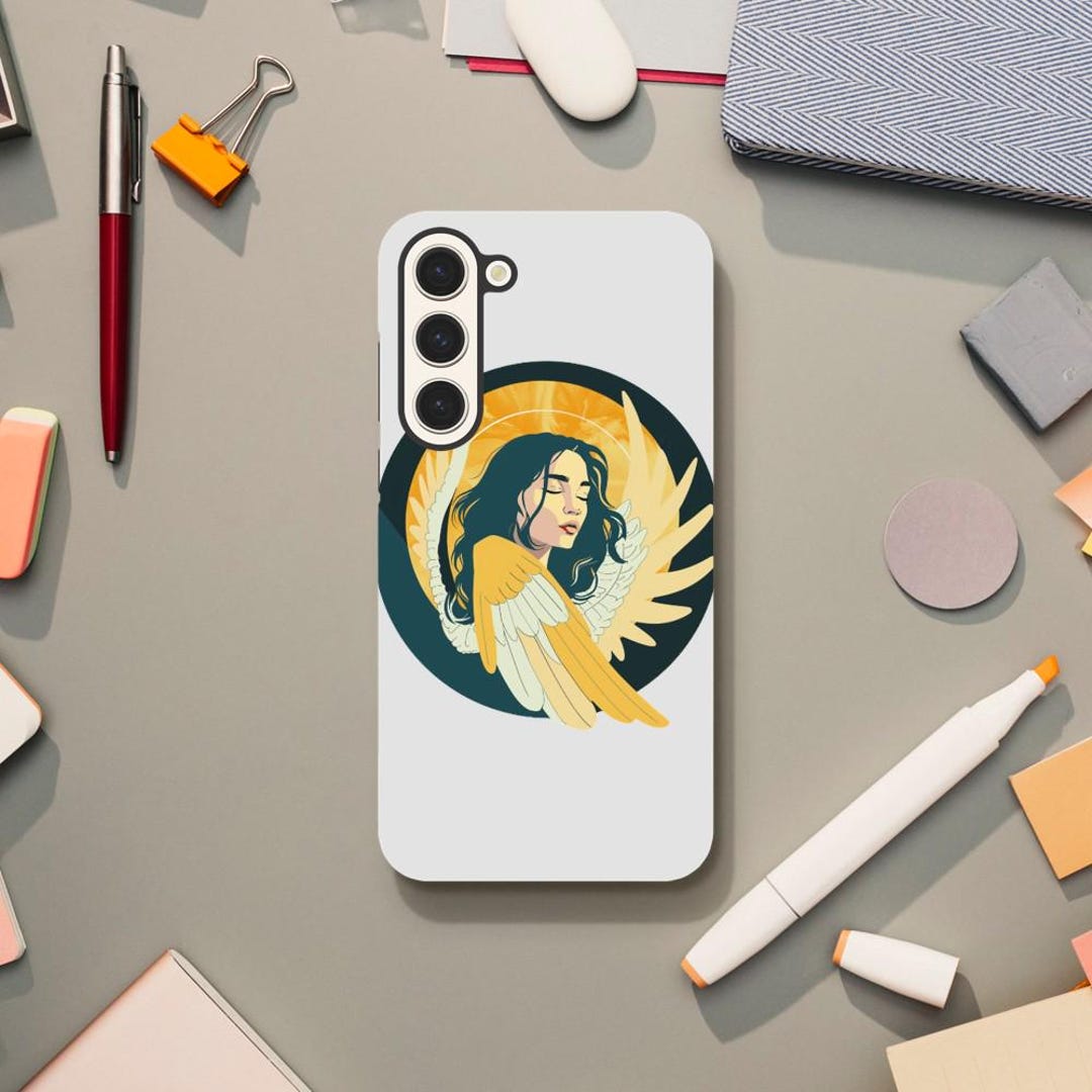 Black & Gold Winged Woman Phone Case - Etsy