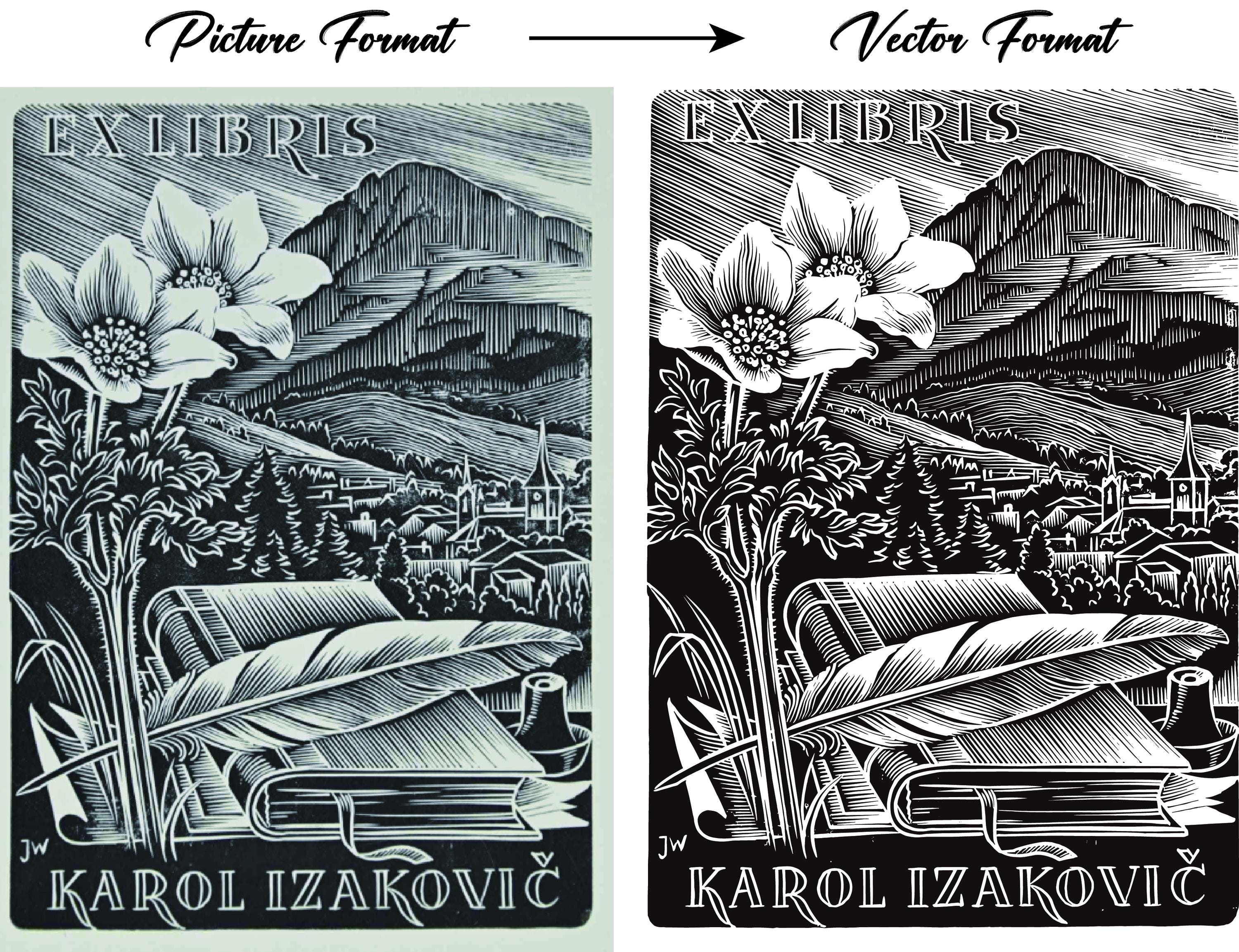 Convert Bitmap, Image to Vector Format Files to PDF - Etsy