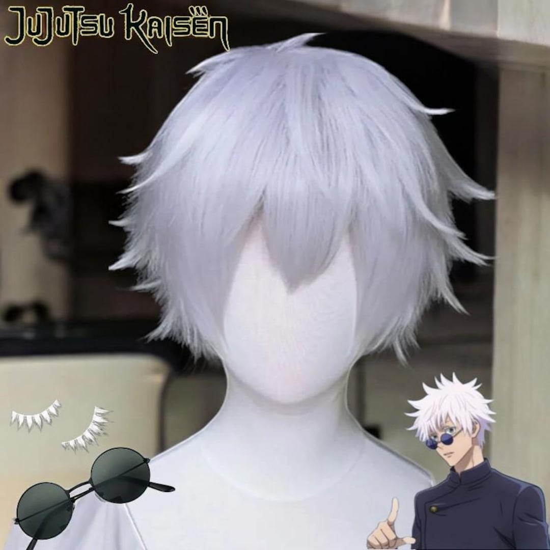 Gojo Satoru Cosplay Wig Anime Jujutsu Kaisen Short Heat-resistant ...