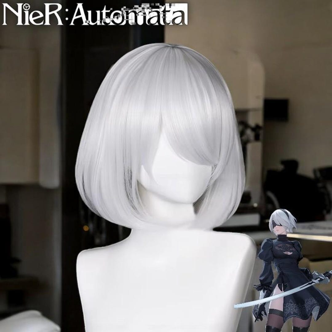 Nier Automata 30cm Yorha No. 2 Type B Synthetic Wig 9S Short Silver ...