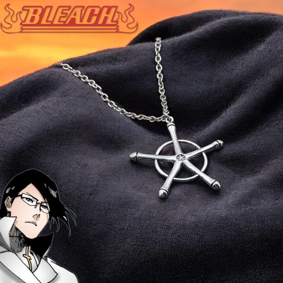 Anime Bleach Quincy Ishida Uryuu Necklace Cosplay Choker Chain Ginrei ...