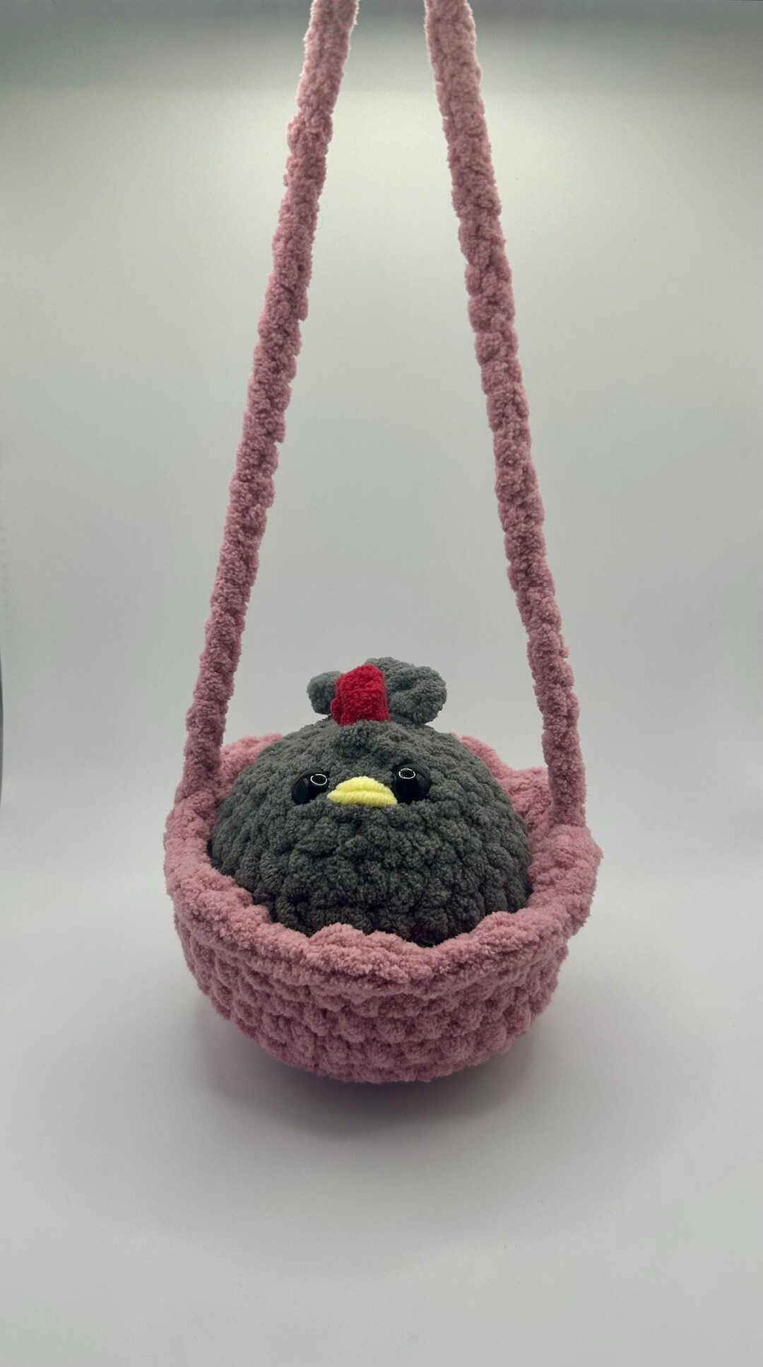 Crochet Chicken Rear View Mirror Accessory, Rear View Mirror Charm ...
