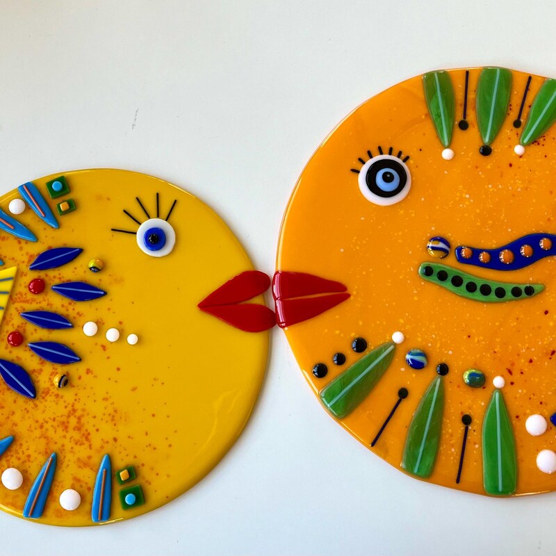 Fused Glass Fish - Etsy