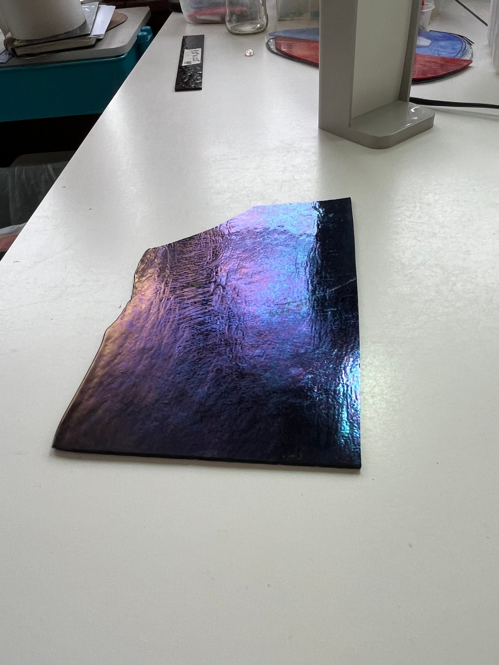 Extra Large Iridescent COE 90 Glass Scraps - Etsy