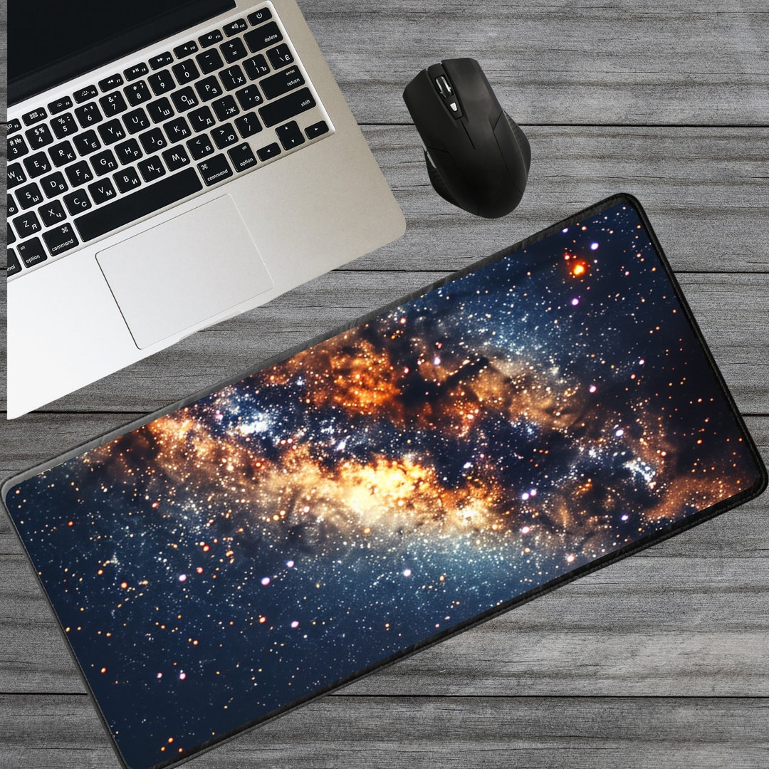 Galaxy Desk Mat, Outer Space Deskmat, Nebula Starry Sky Mousepad ...