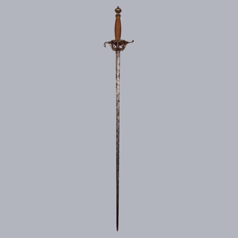 Antique English 17th Century Rapier for a Child Diamond-sectioned Steel ...