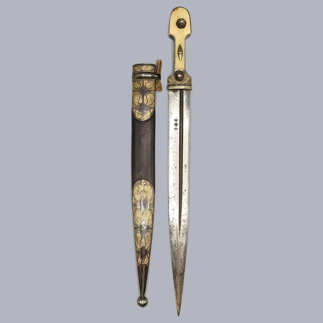Antique Caucasian Kindjal Dagger Khanjali Georgia Armenia Dagestan ...