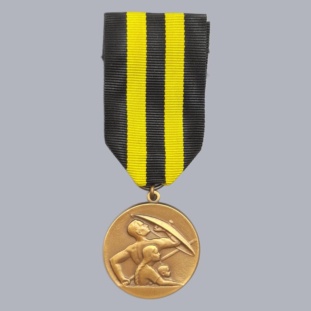 Vintage Finnish WWII Regimental Medal (civil Defence 2nd Class ...