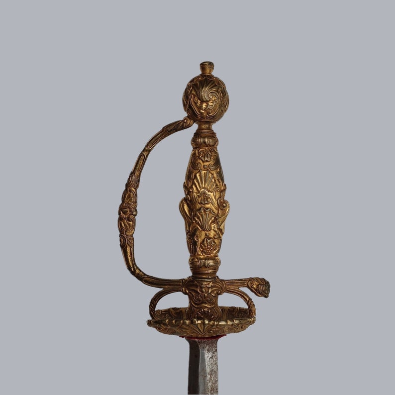Antique Smallsword With Gilded Bronze Ormolu Hilt 1700s 18th Century ...