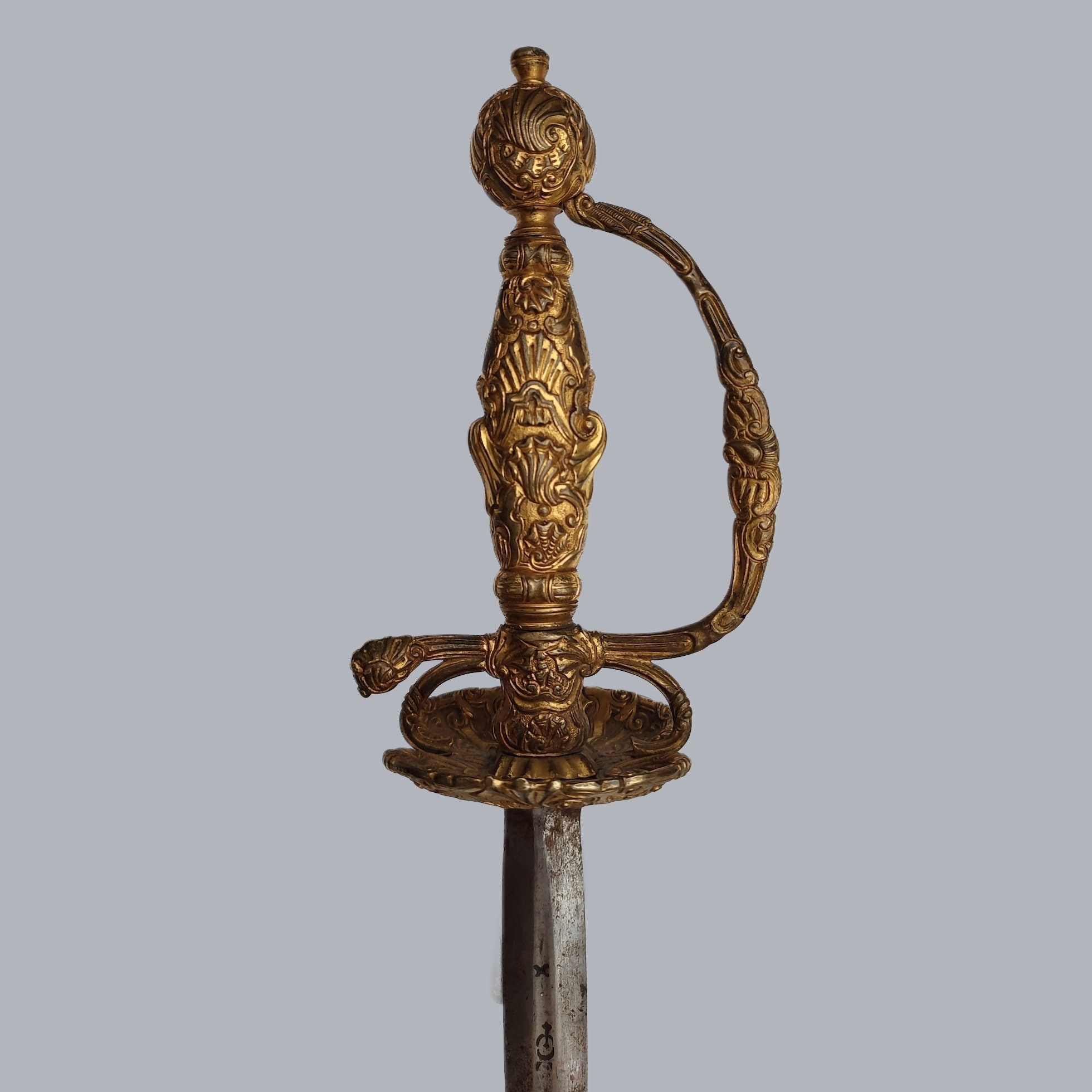 Antique Smallsword With Gilded Bronze Ormolu Hilt 1700s 18th Century ...