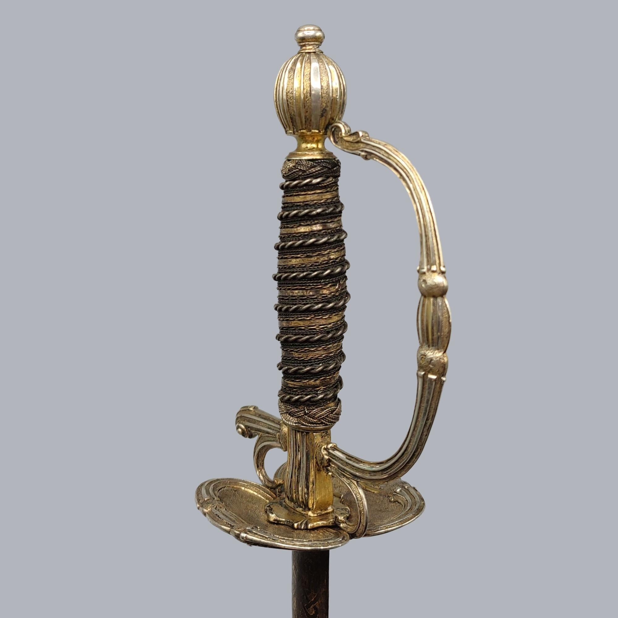 Antique Swedish Silvergilt-hilted Smallsword Dated 1796 18th Century ...