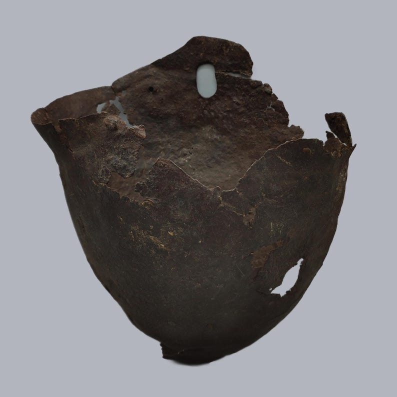 Antique Fragmental Bucket Helmet Cabasset 16th Century Medieval Middle ...