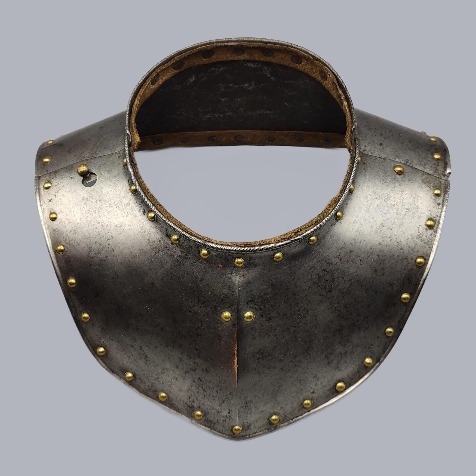 Antique Western European 17th Century Gorget Steel Armour Helmet Horse ...
