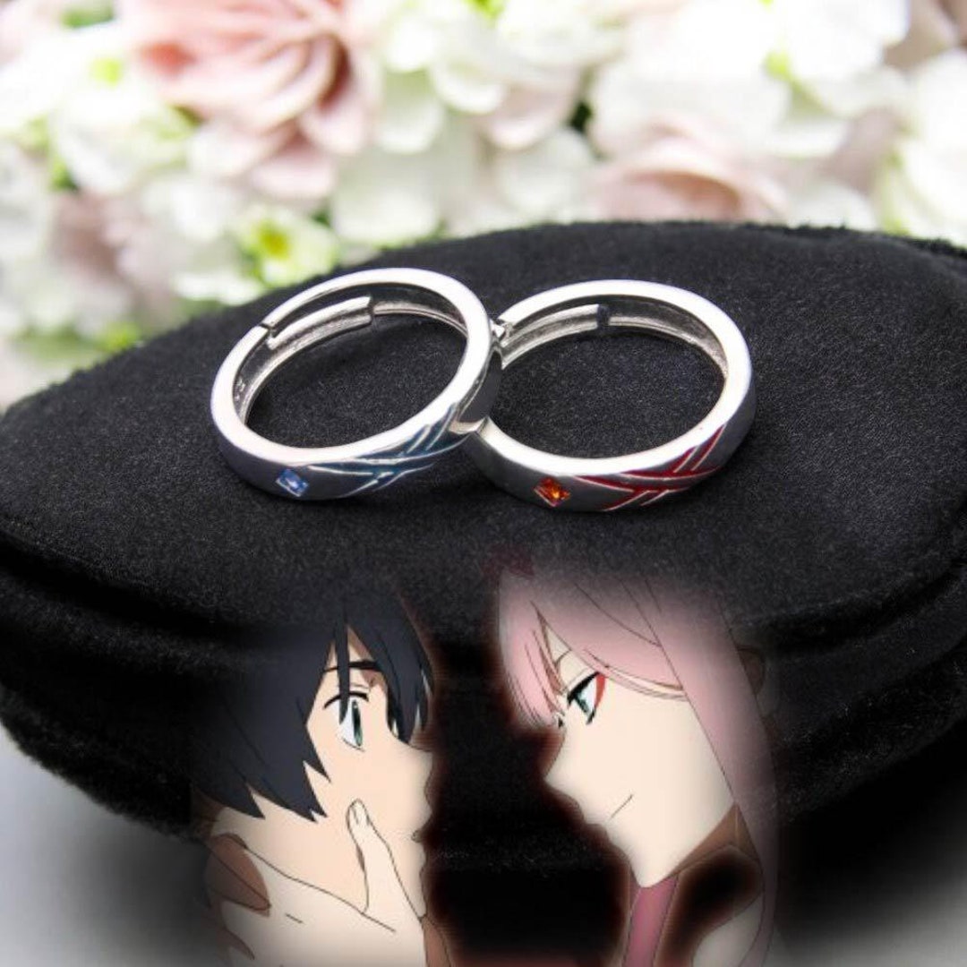 Darling in the Franxx Cosplay Rings Set Adjustable Metal Rings for Zero ...