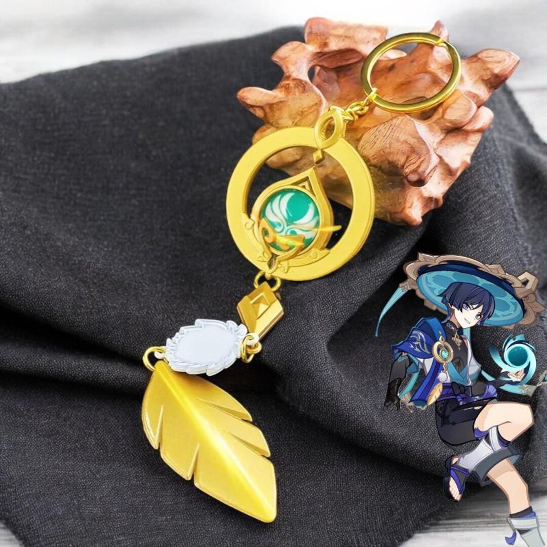 Magic Genshin Impact Keychains Wanderer Vision God Keyring, Cosplay ...