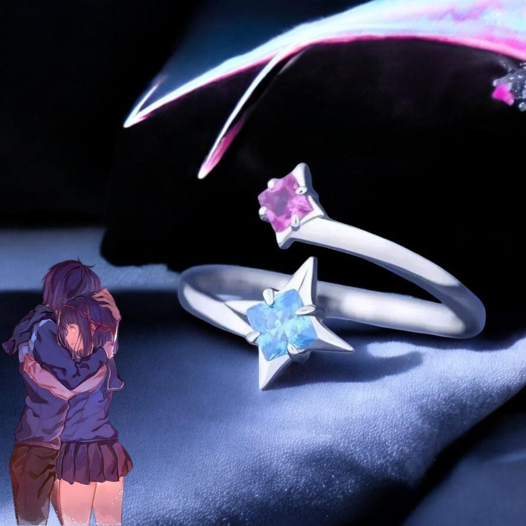 Personalized Anime Makoto Shinkai Ring X Gemstones & Crystals ...