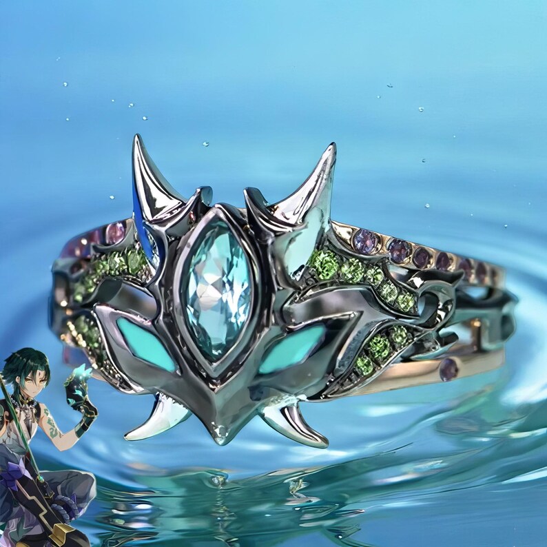 Xiao Cosplay Ring Genshin Impact Bane of All Evil Yaksha Mask Unisex ...