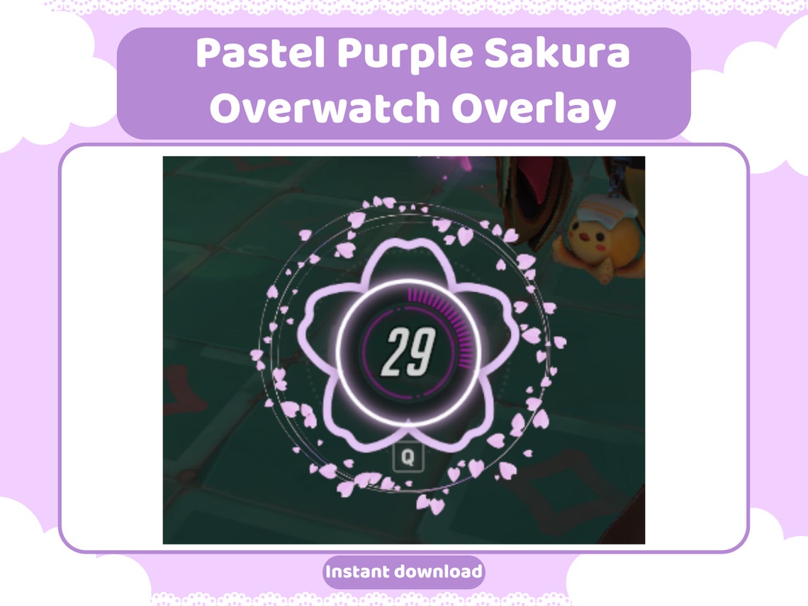 Purple Pastel Sakura Overwatch Overlay for Twitch Cherry Blossom Stream ...