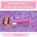 Rose Gold Mercy Overwatch Overlay for Twitch Cute Rose Gold Glitter ...