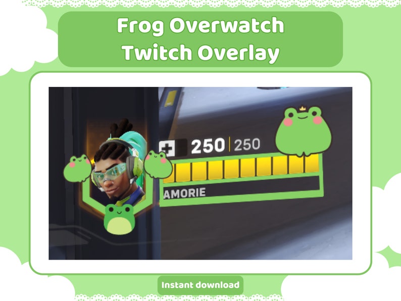 Frog Overwatch Overlay for Twitch Lucio Overlay Frog Overwatch 2 HUD ...