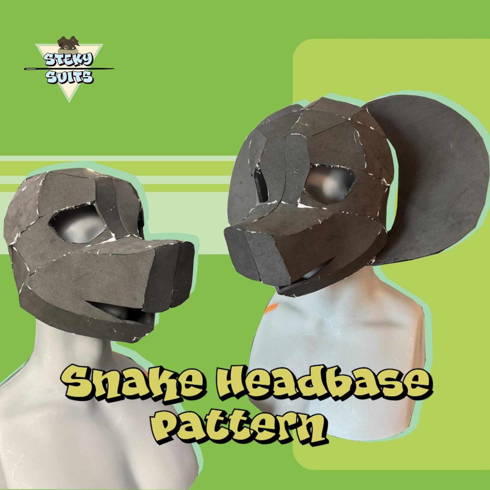 Snake/cobra/scalie Fursuit EVA Foam Head Base Pattern - PATTERN for ...