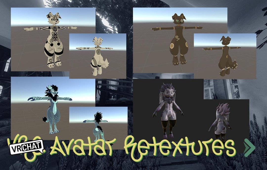 Retexturas de modelo/retexturas de avatar VRChat sem upload - Etsy Portugal