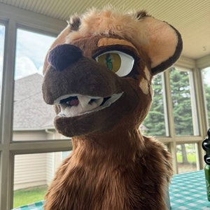 Premade Mullet Hyena Fursuit Head Hand Carved, Hand Sewn - Etsy
