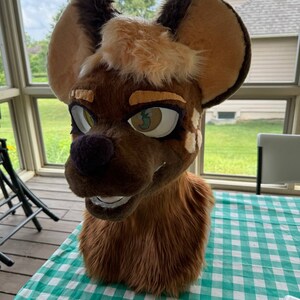 Premade Mullet Hyena Fursuit Head Hand Carved, Hand Sewn - Etsy