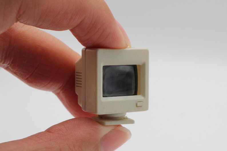 Miniature CRT Monitor: Retro MS-DOS Desktop Decor - Etsy