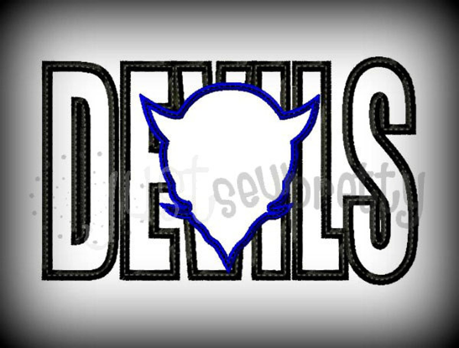 Devils Silhouette Embroidery Applique Design - Etsy