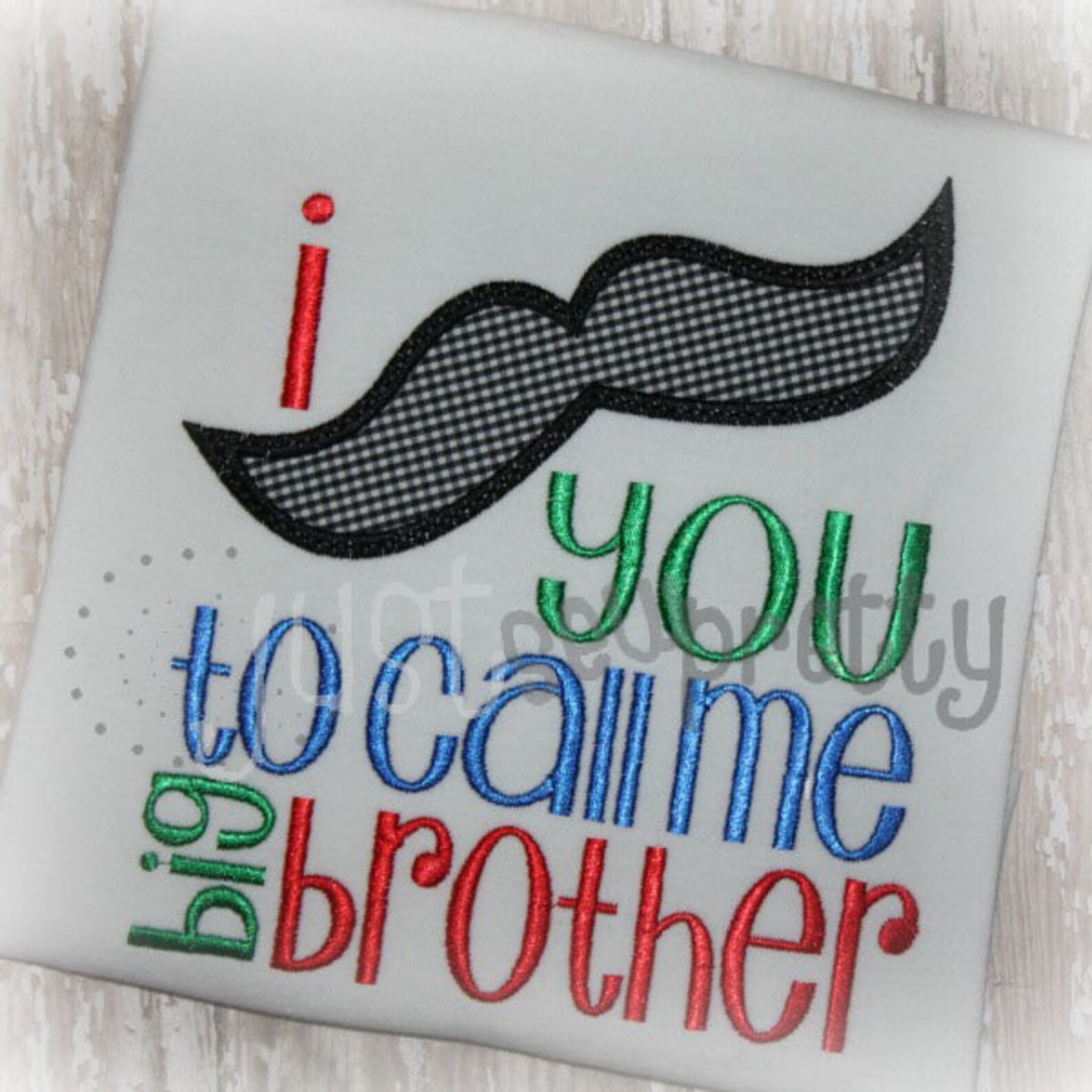 Mustache Big Brother Embroidery Applique Design - Etsy