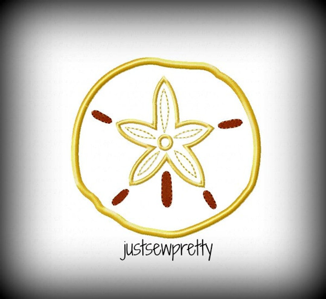 Sand Dollar Embroidery Applique Design - Etsy