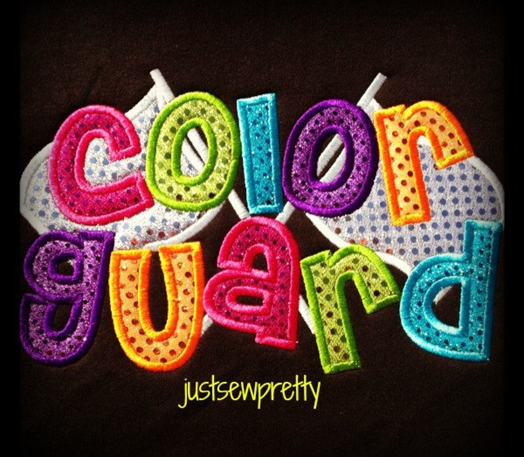 Color Guard Flags Embroidery Applique Design - Etsy