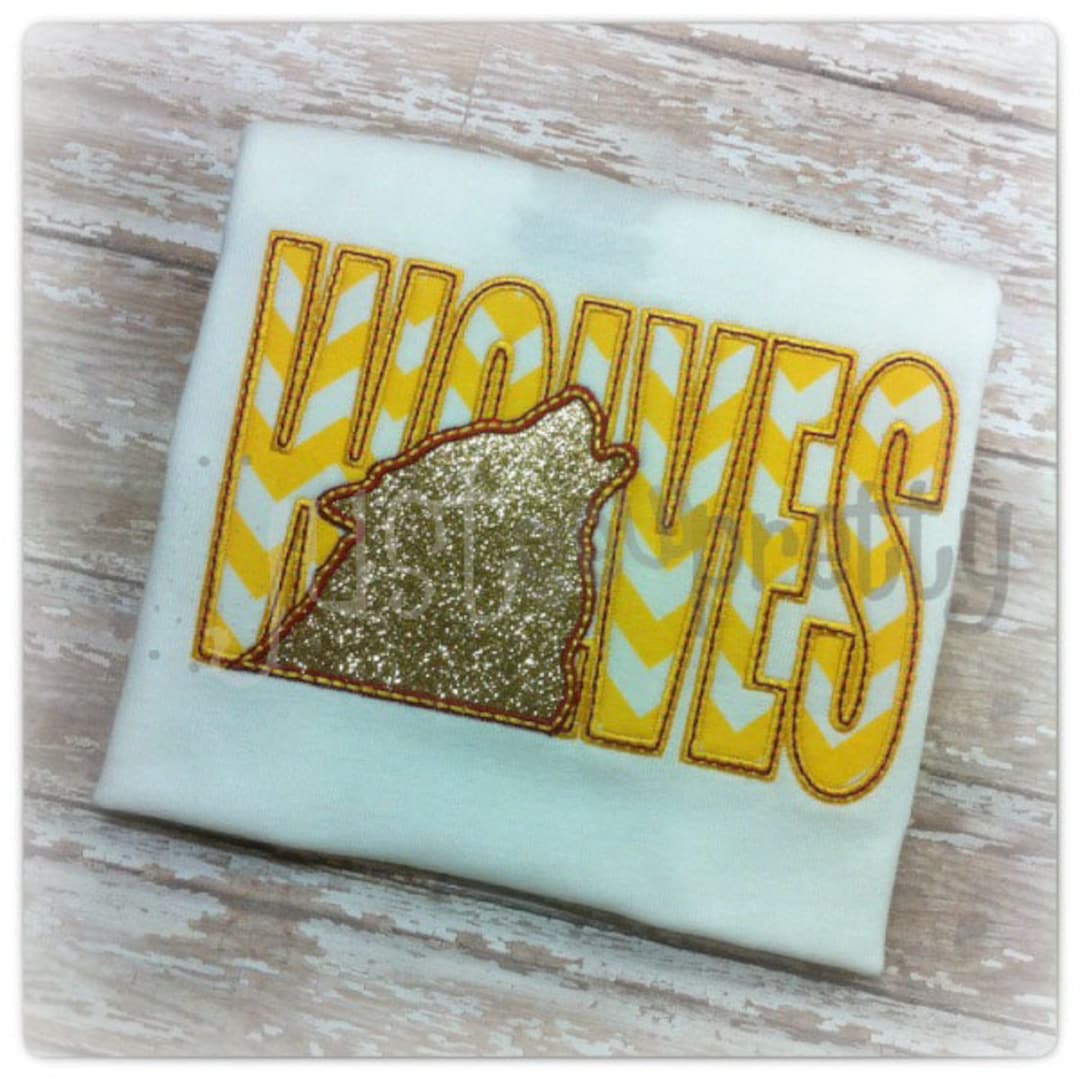 Wolves Sillouette Embroidery Applique Design - Etsy